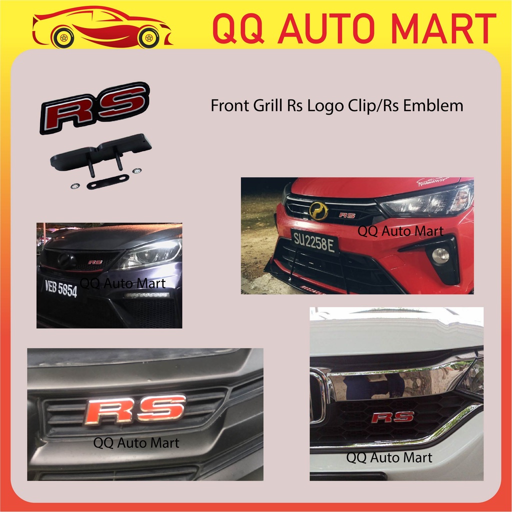 Honda RS Logo Front Grill Emblem/RS LOGO CLIP/RS LOGO SKRU(City/Fit ...