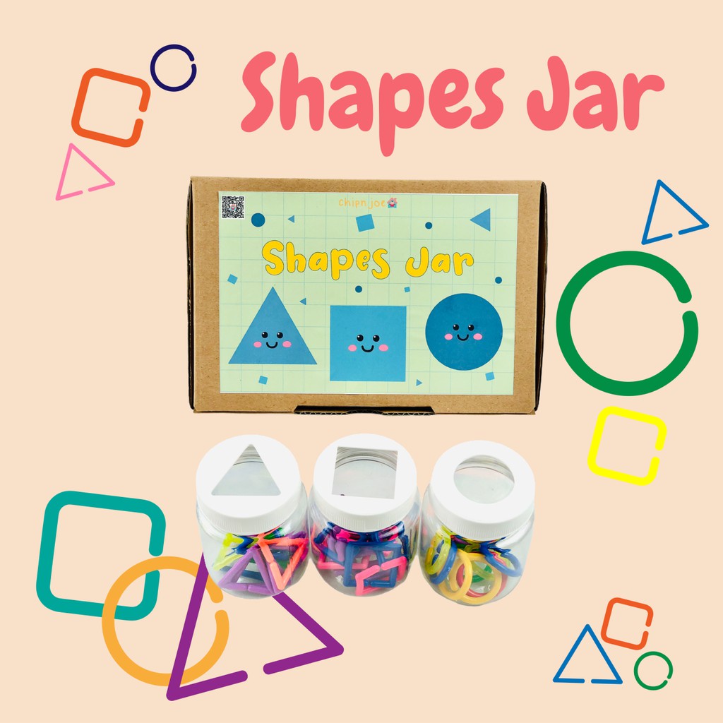 Shapes Jar Montessori Busy Jar Learning Sensory Shapes | Shopee Singapore