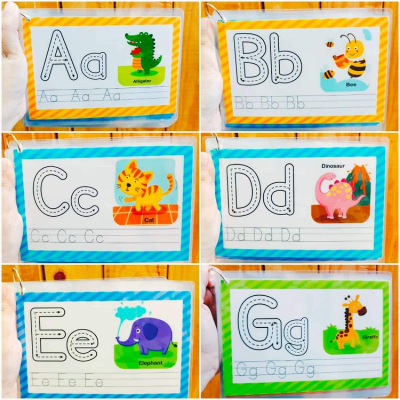 alphabet letters and word laminated tracing reusable write and wipe ...