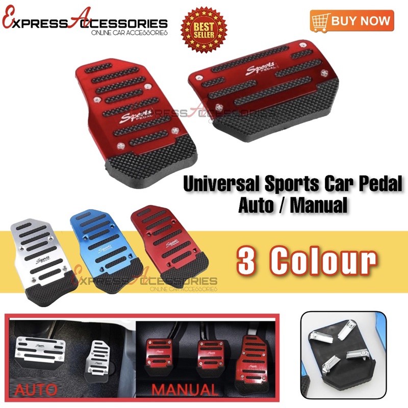 Non-Slip Auto / Manual Car Pedal Universal Sport Brake Clutch wira ...