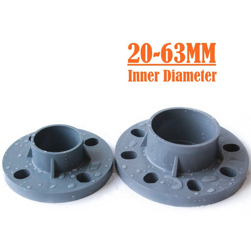 1Pc PVC Flange 20-63MM UPVC Bolt-On Water Supply Part Irrigation Pipe ...