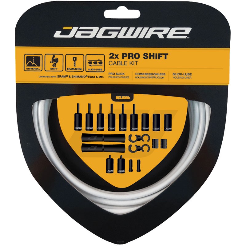 Jagwire 2x Pro Shift Cable Kit Road Bike/Mountain Bike Set (Ten Colors ...