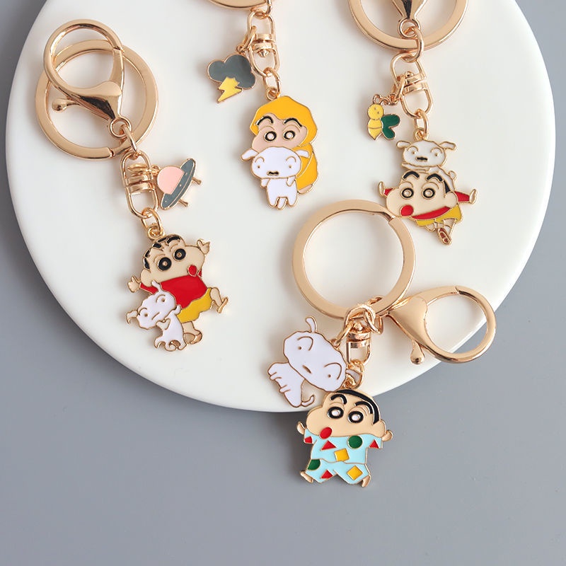 Keychain Pendant Japanese Cute Cartoon Crayon Shin-Chan Student Key ...