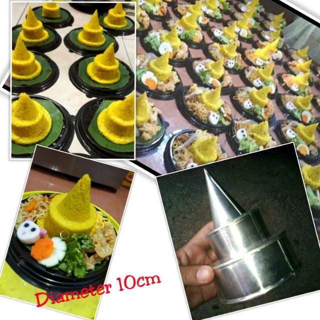 3 stacked mini Tumpeng molds. Diameter 10cm | Shopee Singapore