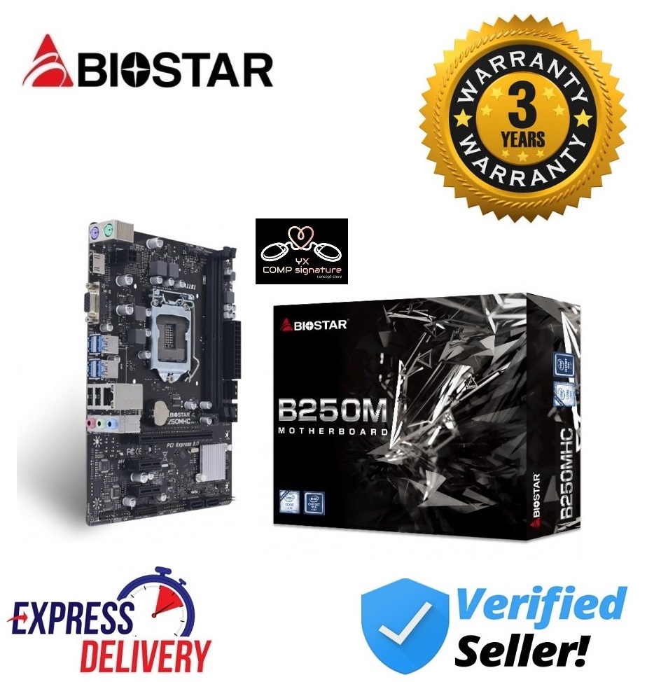 BIOSTAR B250MHC / AFOX B250M SOCKET LGA1151 MOTHERBOARD SIMILIAR H110M FOR 6TH 7TH 8TH 9TH GEN ...