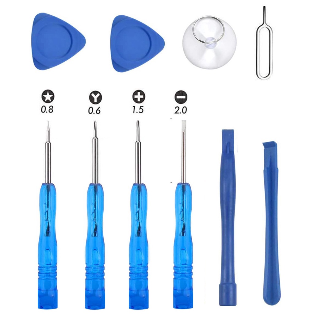 Repair Kit with 10pcs Opening Pry Tool,P2 Pentalobe + Philips+Slotted ...