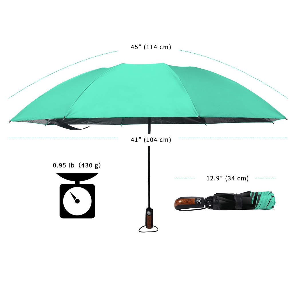HAILSTORM Inverted Foldable Umbrella with UV Protection Automatic Auto ...