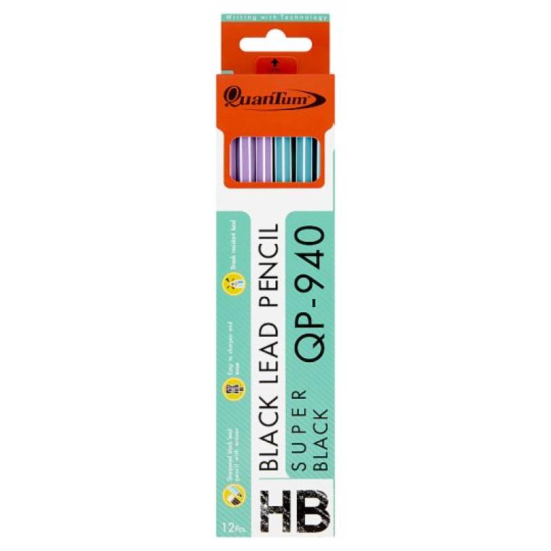 Quantum Pencil HB BLACK LEAD PENCEL QP-940 (12 Sticks/Box) | Shopee ...