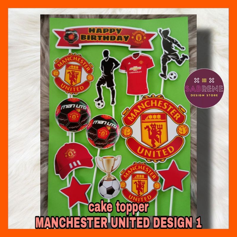 MANCHESTER UNITED DESIGN 1 CAKE TOPPER | Shopee Singapore