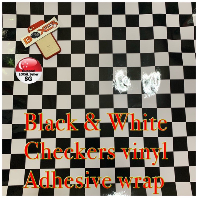 checkers vinyl wrap stickers - adhesive -washable -waterproof -washable ...