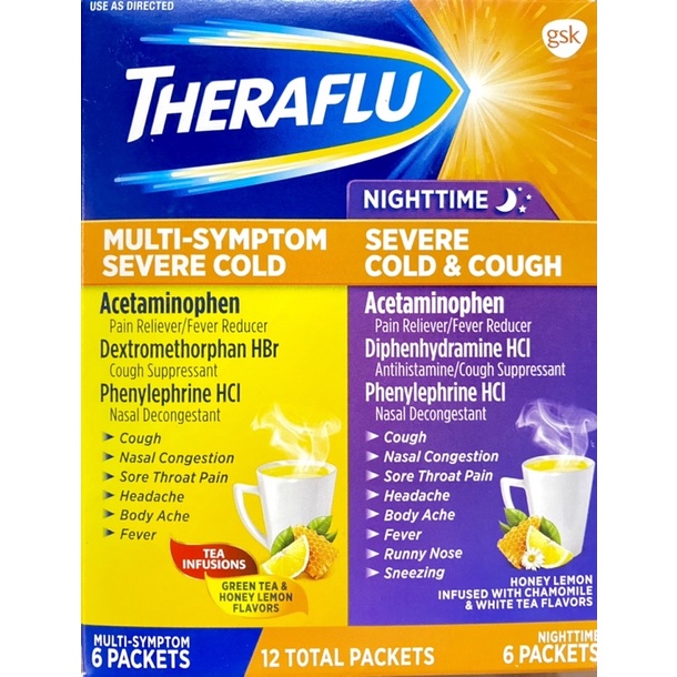 [Genuine American] Theraflu hot drink to help relieve coughs and colds ...