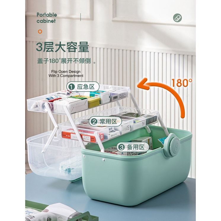 Easyhome.sg First Aid Box Tool Box Medical Box Emergency First aid 8717 ...