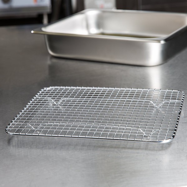 Half Size / Full Size Rectangular Trivet Wire Mesh Cooling Net Cake ...