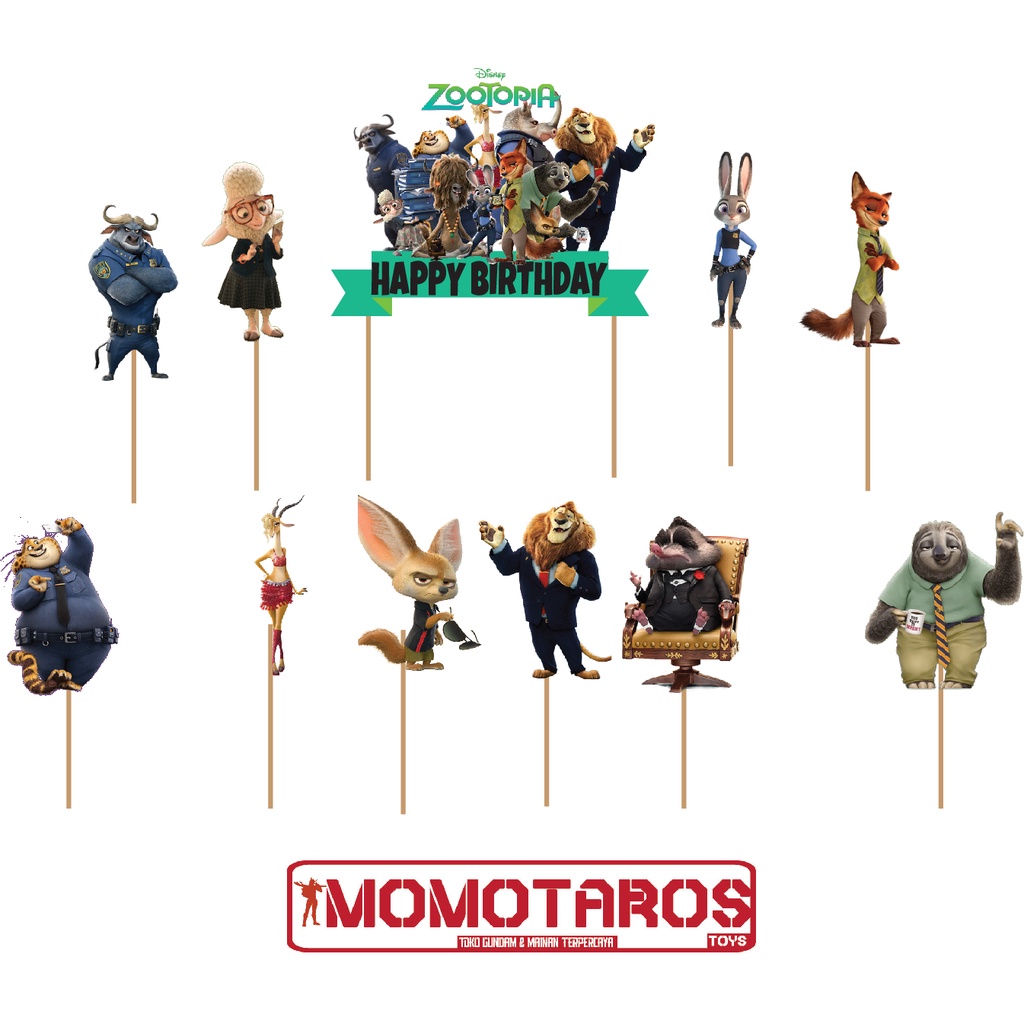 WALT DISNEY Disney Zootopia walt cake Topper set | Shopee Singapore
