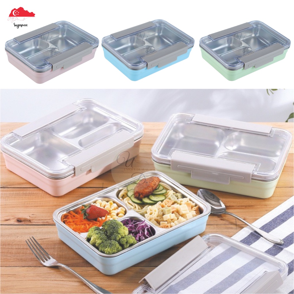 Microwaveable Stainless Steel Bento Lunch box SUS304 | Shopee Singapore