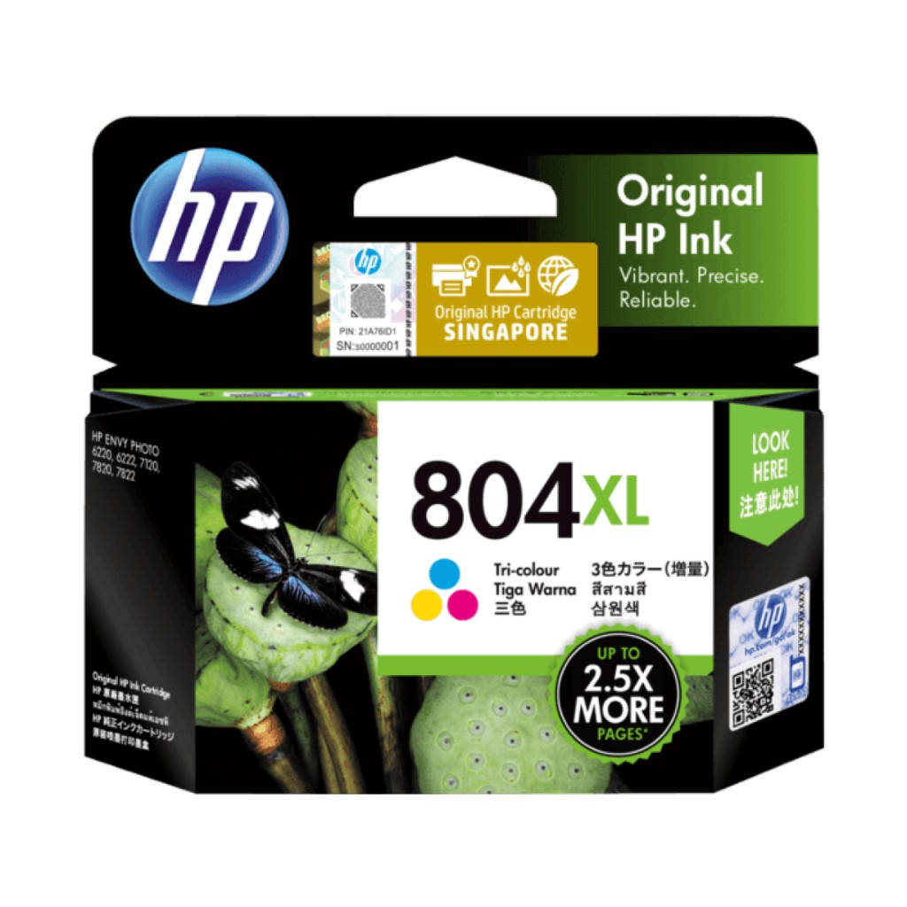 HP 804XL High Yield Black / Tri Colour Original Ink Cartridge | Shopee ...