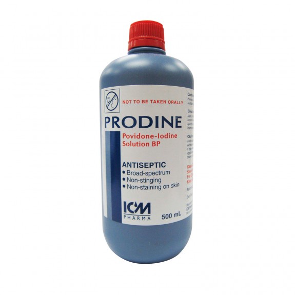 Prodine Antiseptic Solution 500ml (Povidone Iodine Solution BP ...