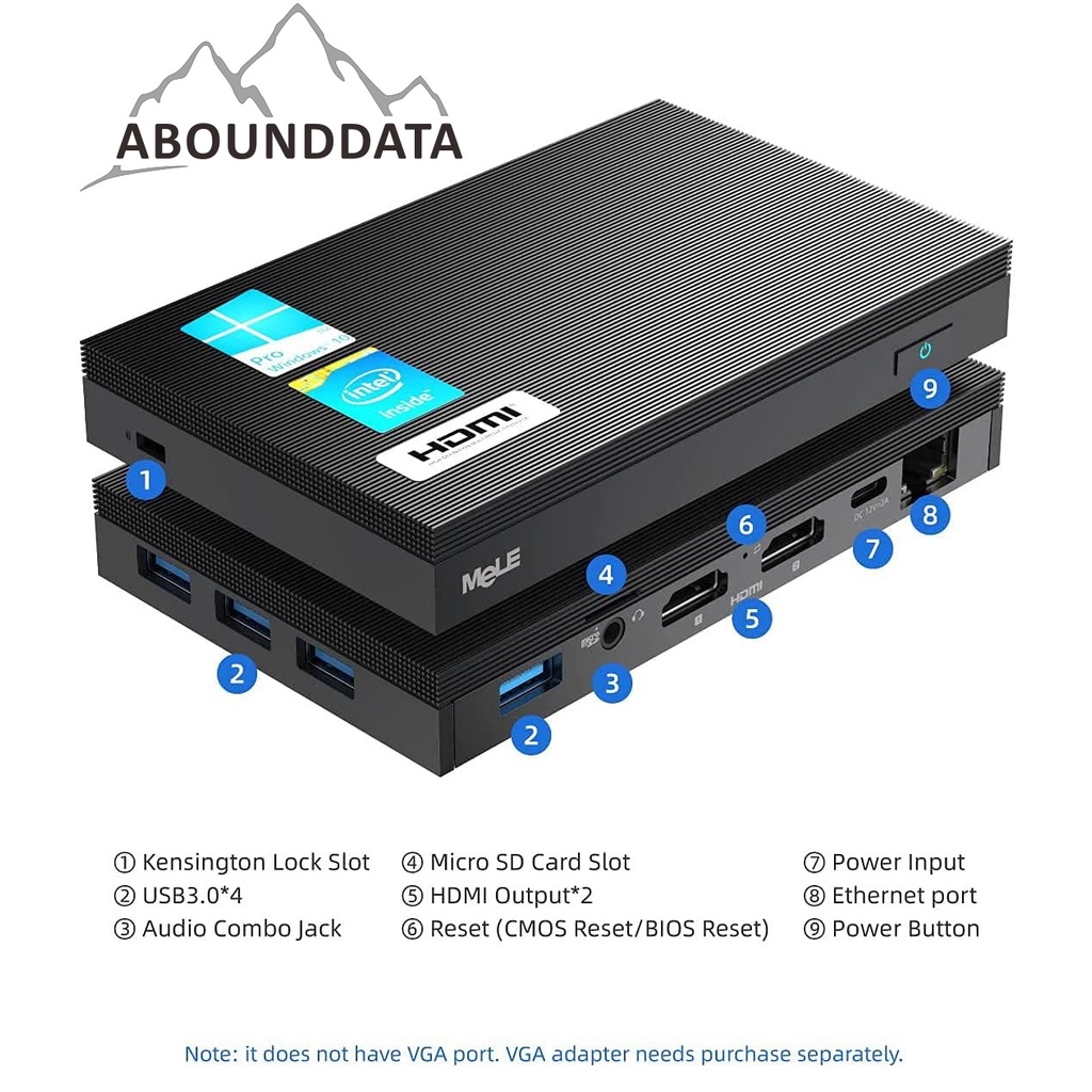 MeLE Quieter2Q / Quieter3Q / PCG02GLE / PCG02pro fanless silent mini PC | Shopee Singapore