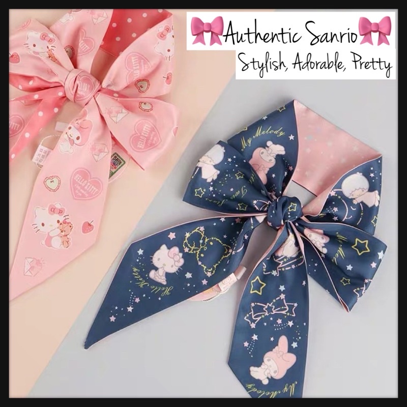 Authentic Sanrio Bag Twilly Scarf Bag Ribbon (Melody Hello Kitty Little ...