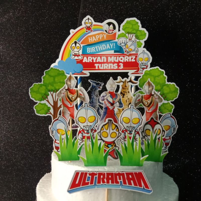 Ultraman Cake Topper 2 in 1 (Cake Topper + Sticker) | Shopee Singapore