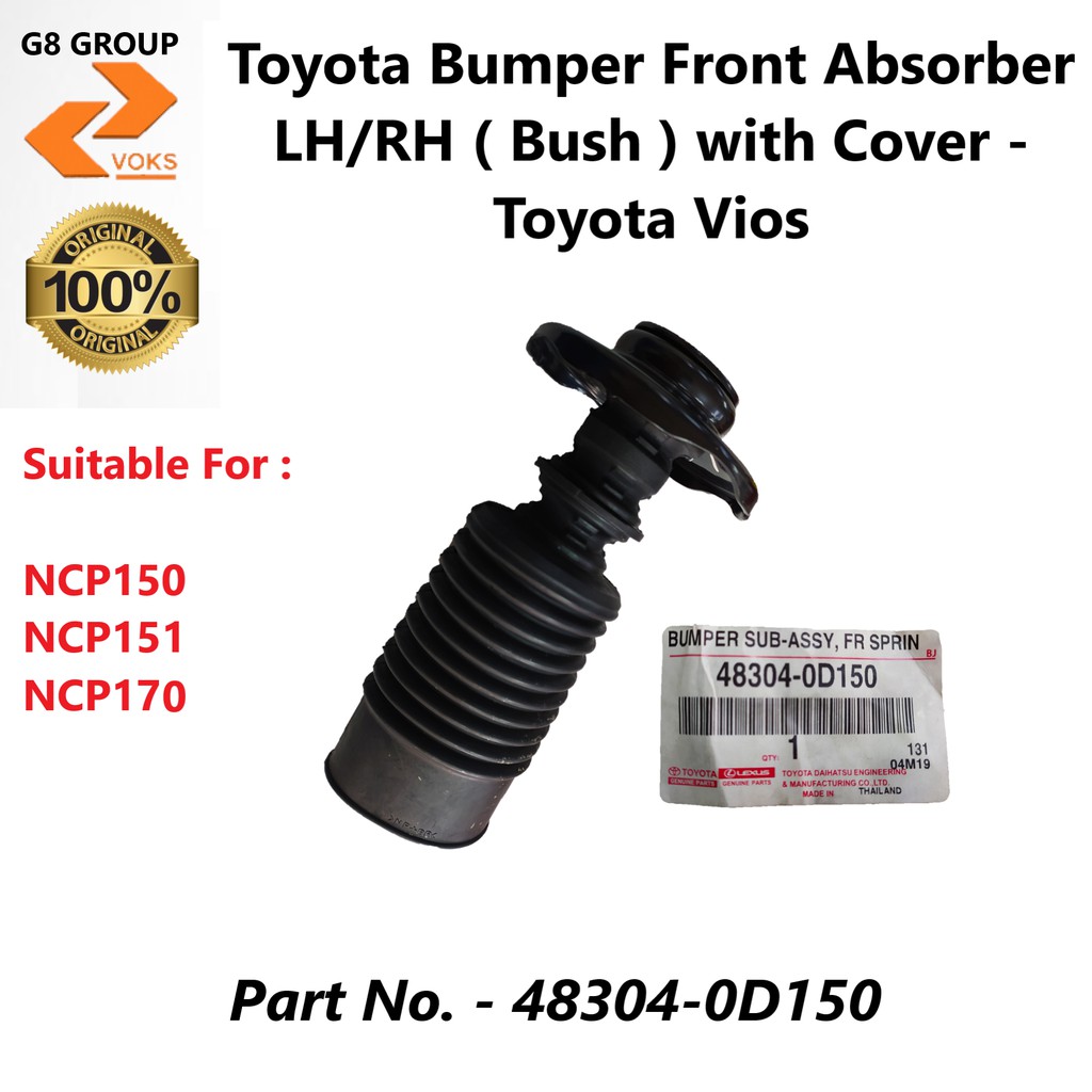 Toyota Bumper Front Absorber LH/RH ( Bush ) with cover - Toyota Vios ...