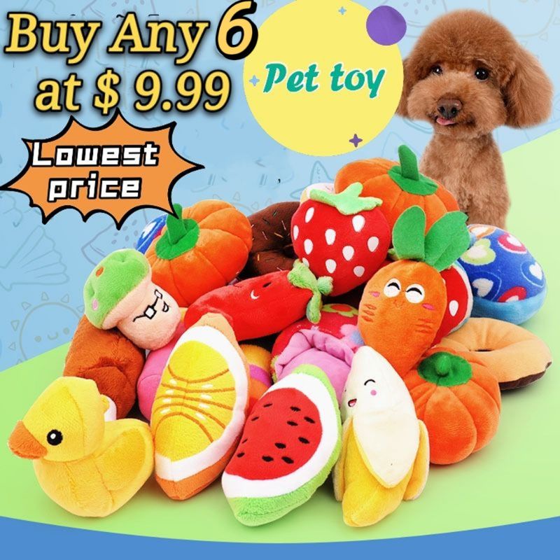 🇸🇬 宠物玩具Dog Toys Squeaky Bone Puppy Chew Toy Interactive Cat Toys Pet ...