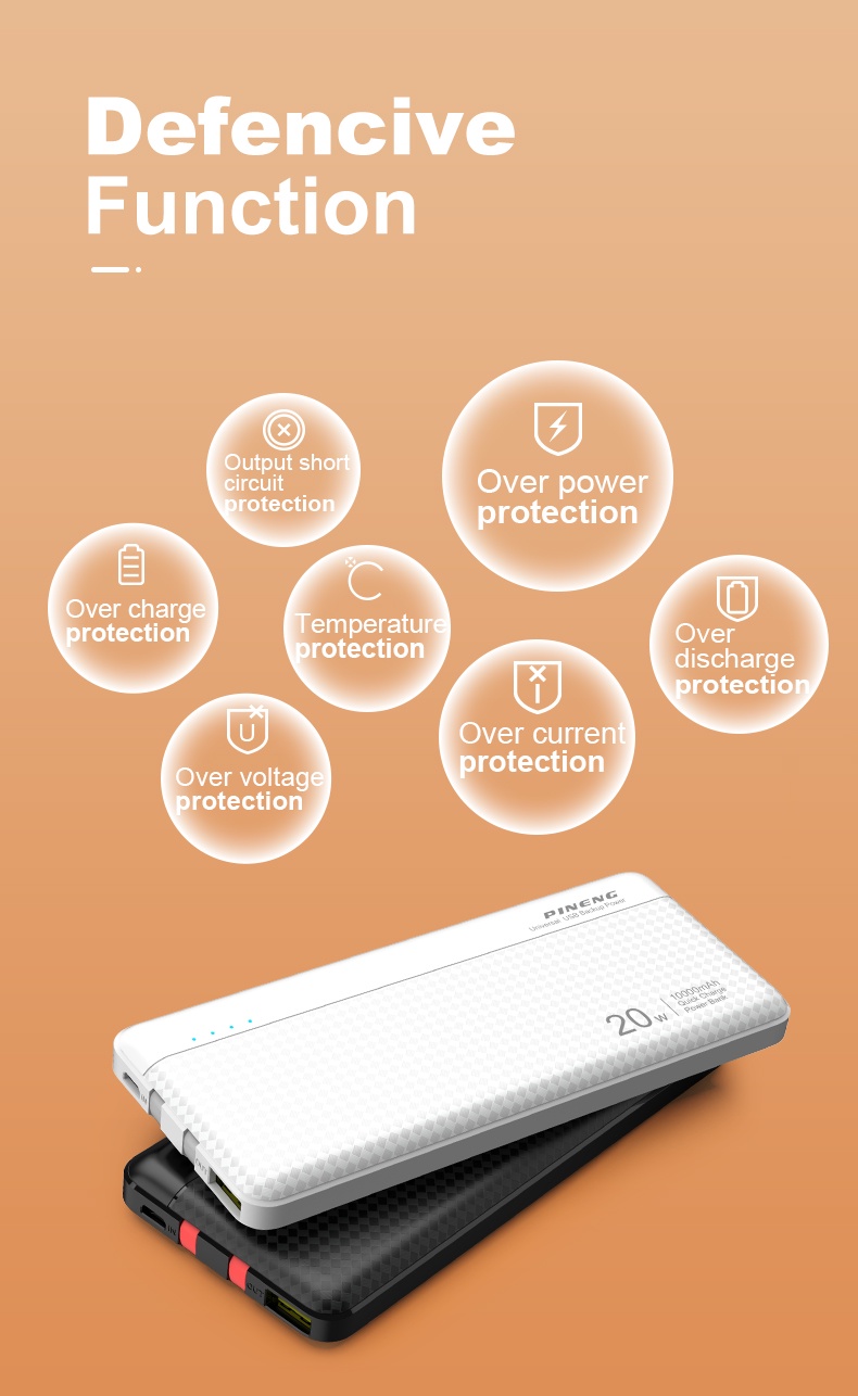 PINENG PN-856PD Portable Light Weight 20W Fast Charge 10000mAH ...