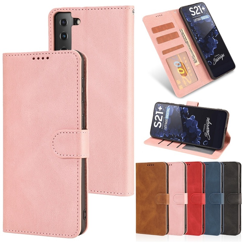 Samsung S24 Ultra S23 Ultra S22 Ultra Flip CoverVintage Card Holder Wallet Case for Galaxy Note ...