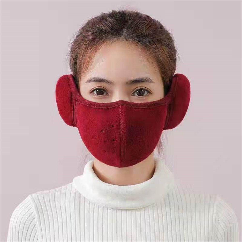 SHOOGEL Women Men Winter Cold-proof Earmuffs Windproof Fleece Mouth ...