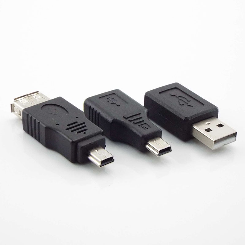 OTG Converter USB 2.0 A Female Male To Mini B 5-Pin Female/Male ...