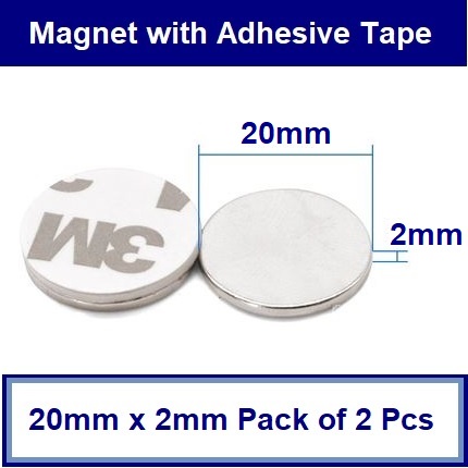 Round Magnet with Adhesive Tape Disc Magnet Various Size 12/15/18/20mm ...
