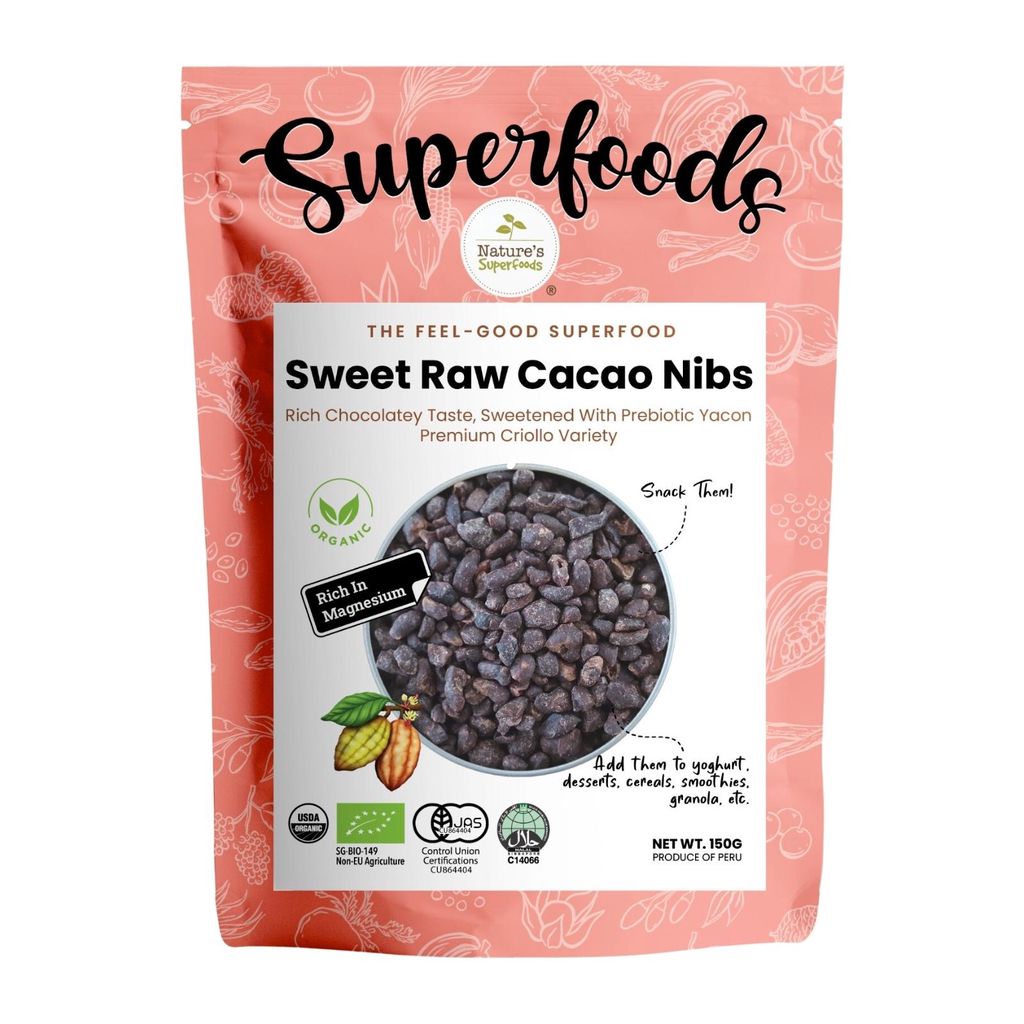 Nature's Superfoods Organic Sweet Raw Cacao Nibs (150g) | Shopee Singapore