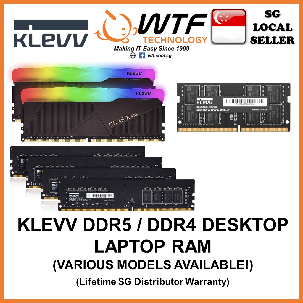 Klevv Crass Bolt Performance Series DDR4 UDIMM SODIMM 8GB 16GB 32GB ...