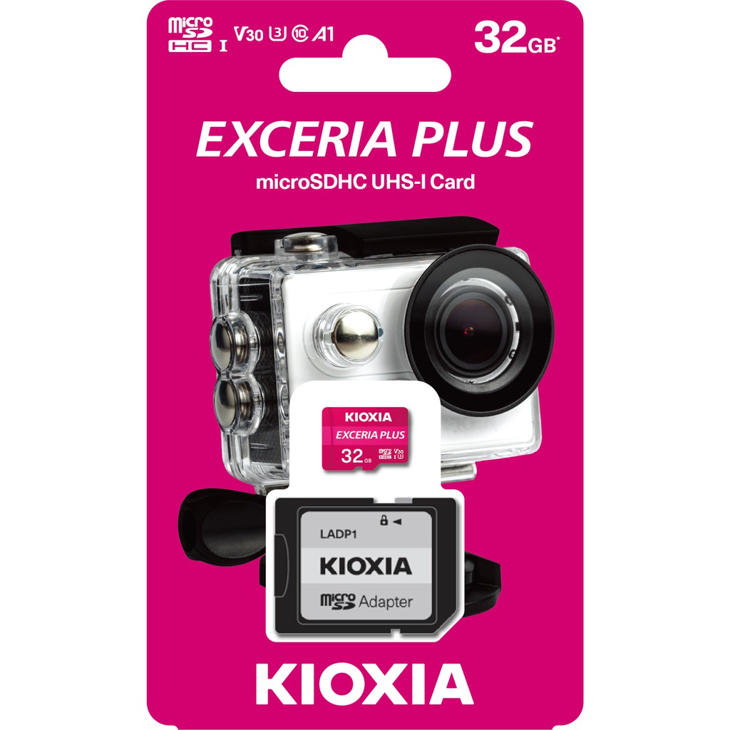 KIOXIA Exceria Plus microSD card C10 U3 class R100/W85 w/SD Adapter - 32GB 64GB 128GB 256GB ...