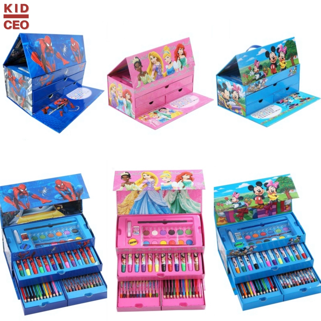 54 in 1 Art Set Drawing Colouring Painting Art Box Gift Set with Handle ...