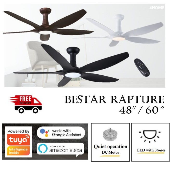 Bestar Rapture 48inch 60inch Wifi Smart DC Ceiling Fan | Shopee Singapore