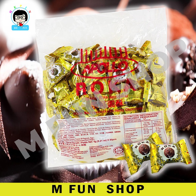 70pcs APOLLO Roka Nutty Chocolate Wafer Ball (Code 1070) | Shopee Singapore