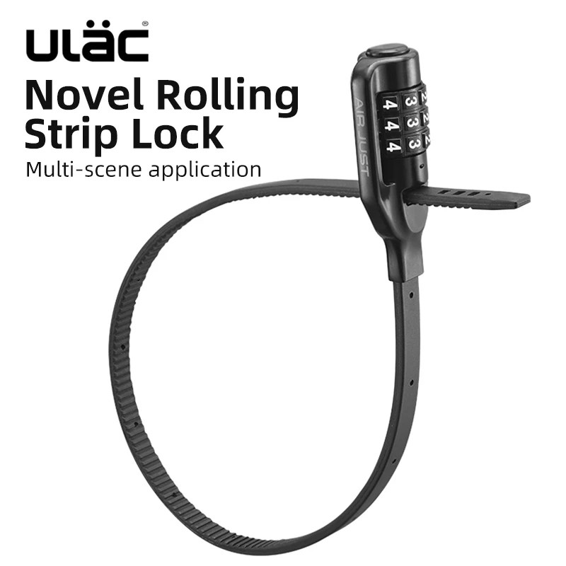 ULAC Bicycle Lock MTB Road Bike Safety Durable Password Anti-Theft Helmet Lock And With 2 Keys ...