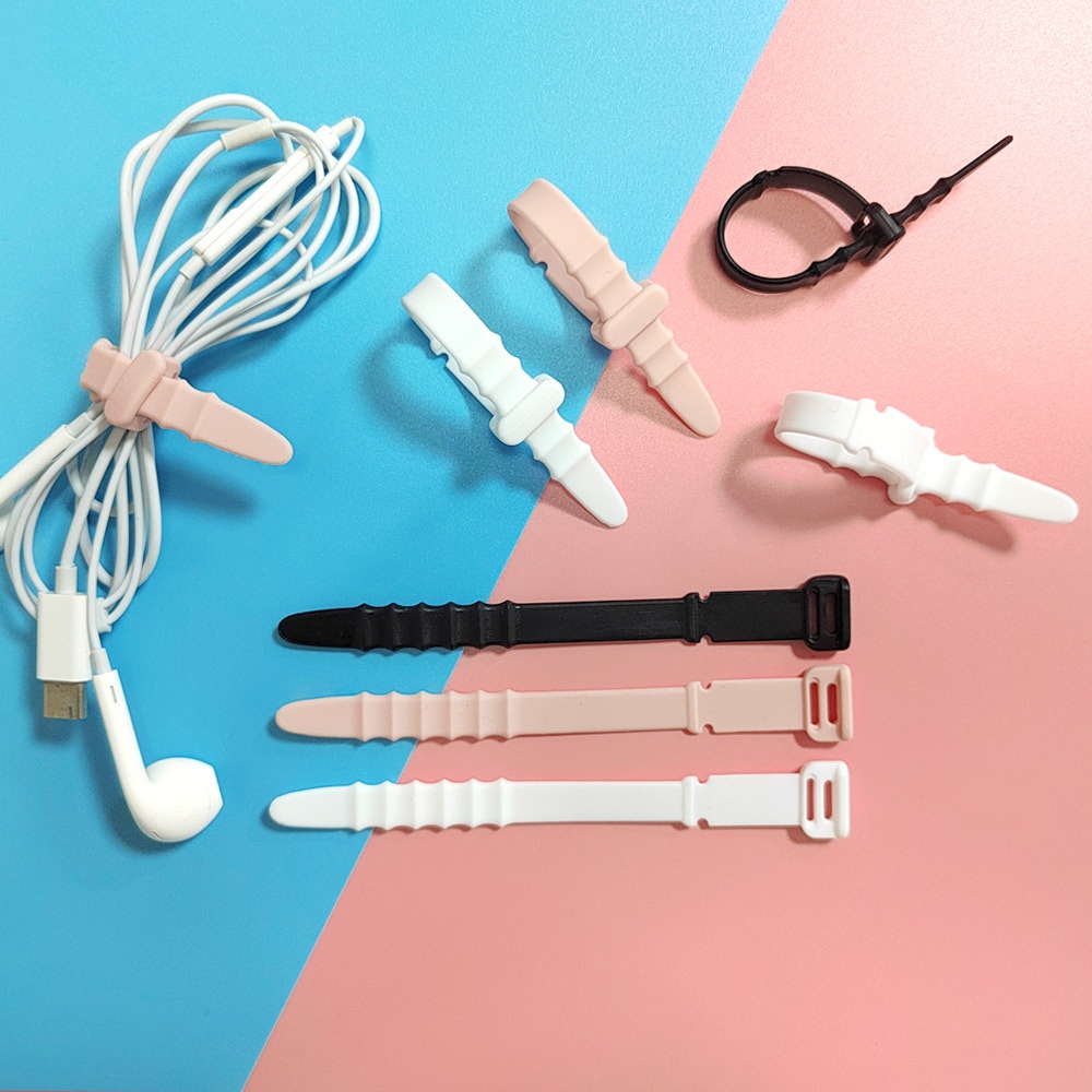 5Pcs/set Silicone Cable Winder/Fishbone Shape Earphone Mouse Keyboard ...