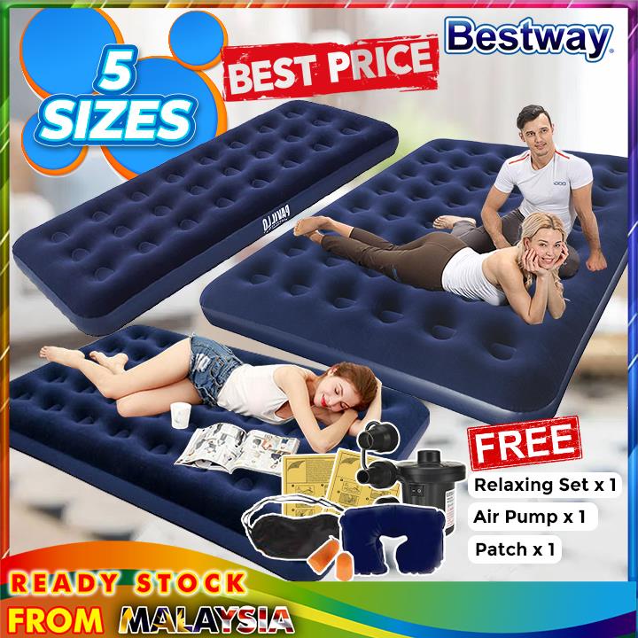 BESTWAY 5 Sizes Inflatable Air Bed 67000 Single, 67001 Twin, 67002 ...