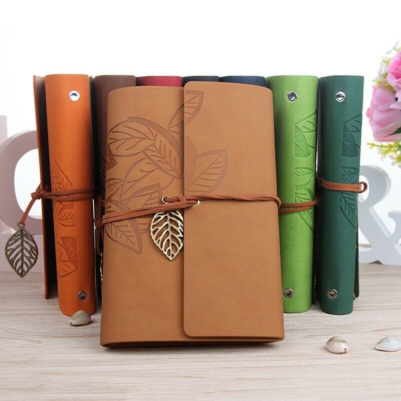 CLS Notebook Journal Handmade Vintage Travel Diary Leaf Rope Writing ...