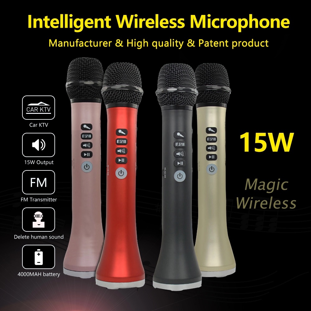 L-698 Professional 15W Portable Wireless Bluetooth Karaoke Microphone ...