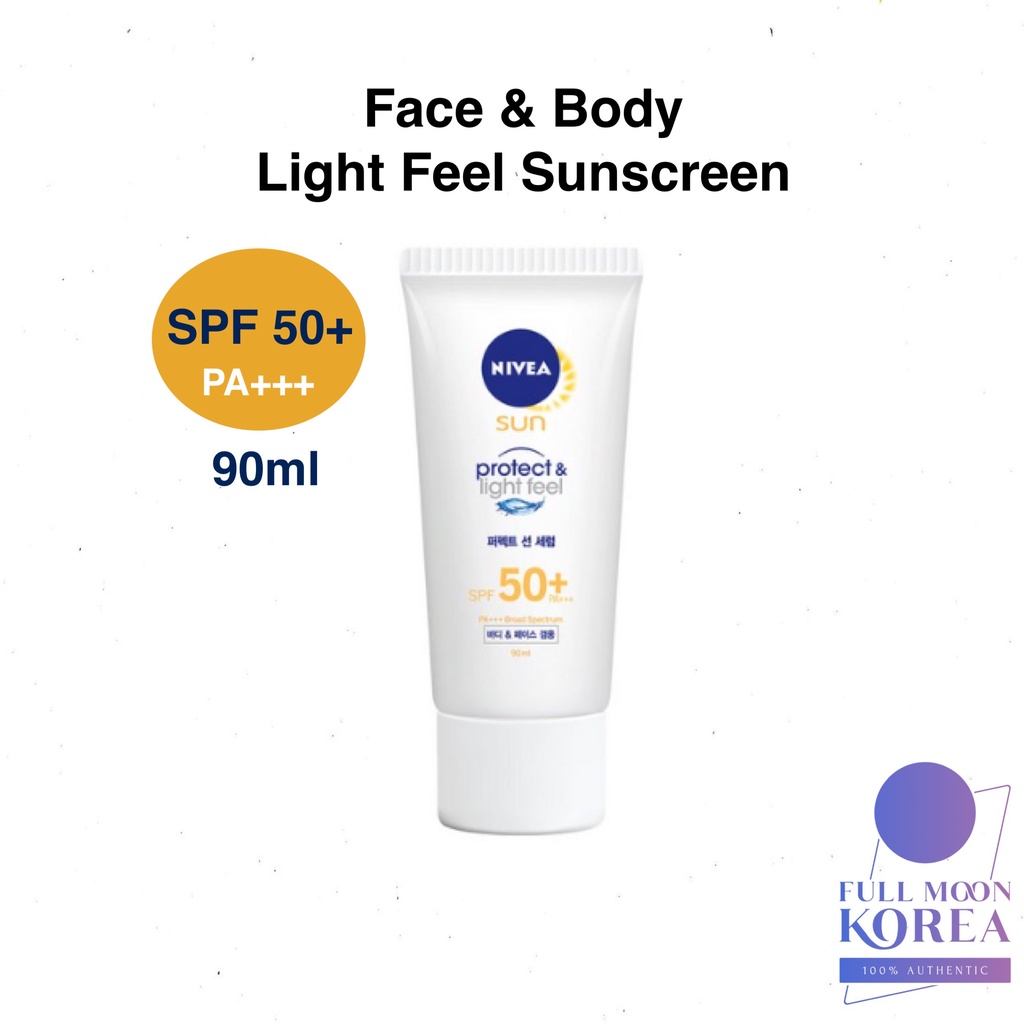 [Nivea] Face Sunscreen SPF 50 Protect & Light Feeling Suncream 90ml ...