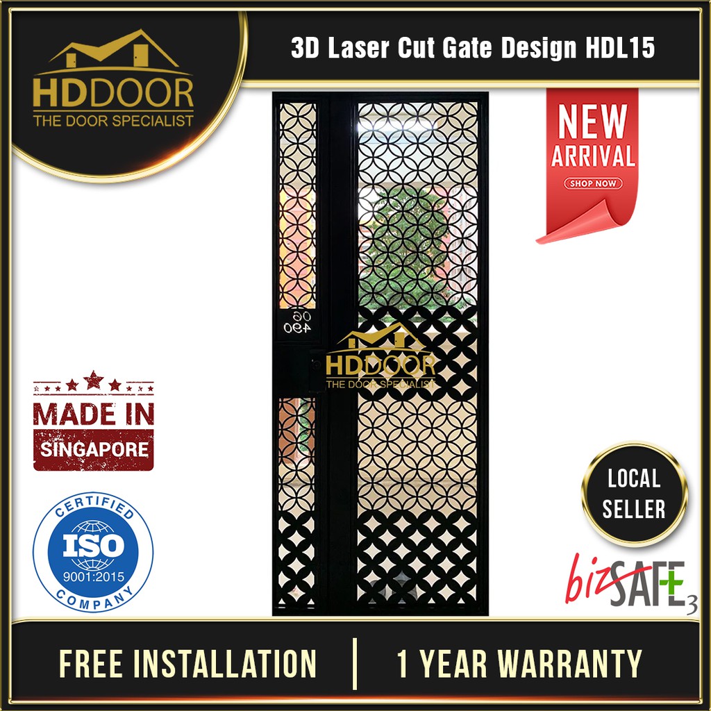 3D Laser Cut Gate Design - HDL15 - For HDB BTO CONDO and Resale Flats ...