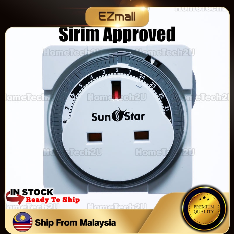 Sunstar 13A 24 Hours Analog Plug In Timer Switch (Sirim Approved ...