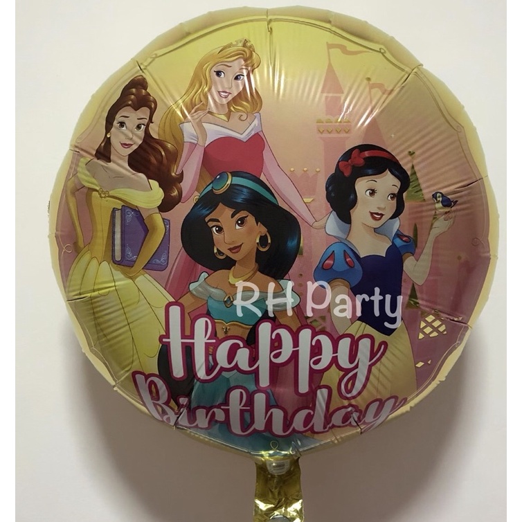 (SG seller) Happy Birthday Disney Princess Girl foil Balloon Dual ...