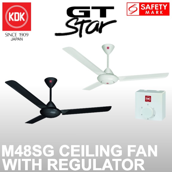 KDK M48SG Ceiling Fan with Regulator | Shopee Singapore
