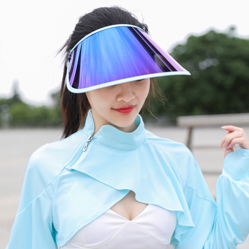 Unisex Anti-UV Droplet Sun Shield Visor Hat / Iridescent Protective ...