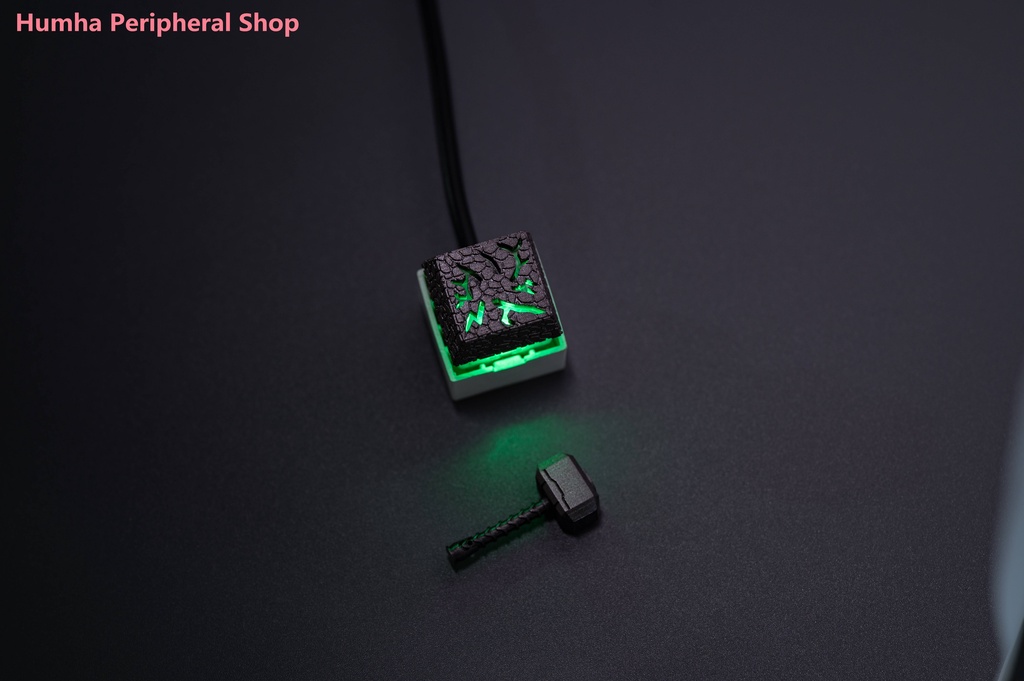 Humha Artisan keycap Mjolnir keycap Thor Mjolnir keycap Hand made Resin ...