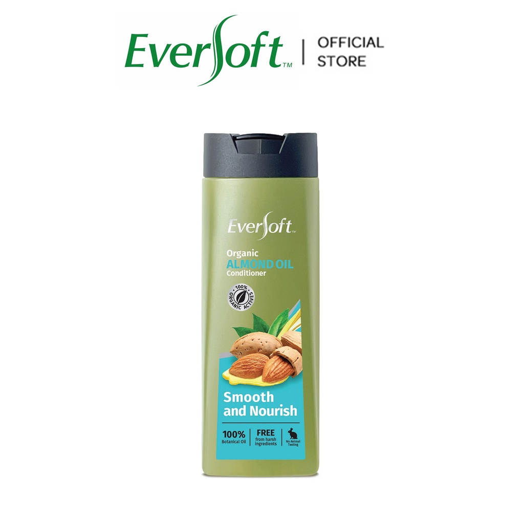 EVERSOFT Organic Almond Oil Conditioner 400ml | Shopee Singapore